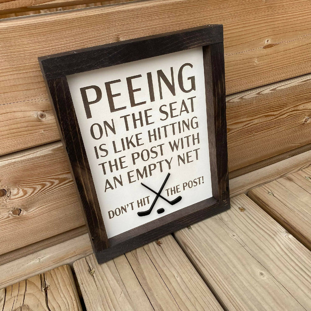 Peeing On The Seat 3D Sign – handmadesaskyxe